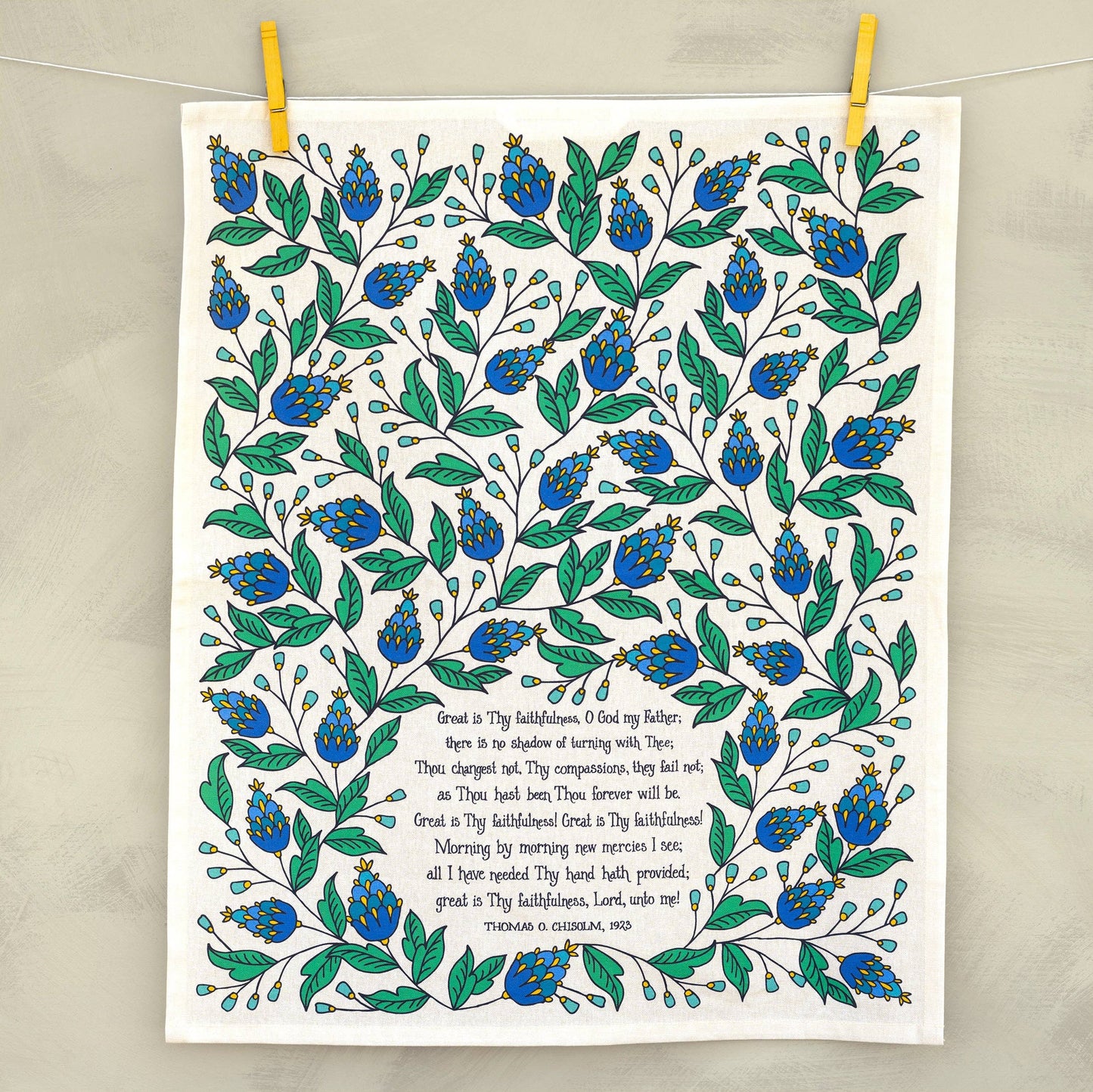 Great Is Thy Faithfulness Hymn Tea Towel – AllyOops Boutique